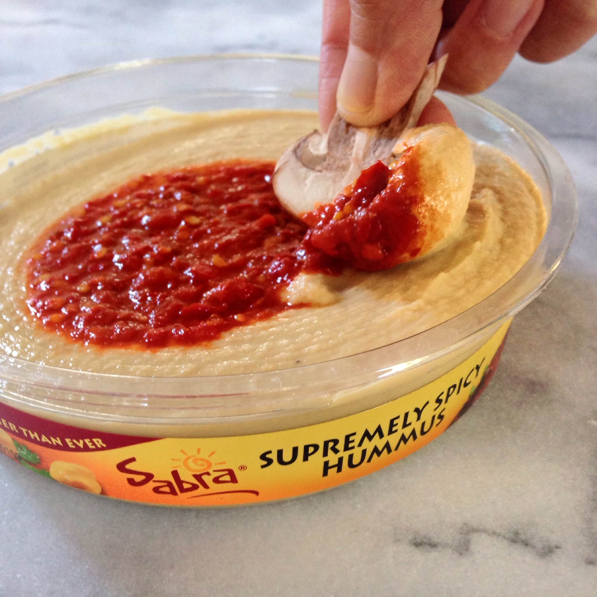 Spicy Hummus Mushroom Poppers | The Nutrition Adventure