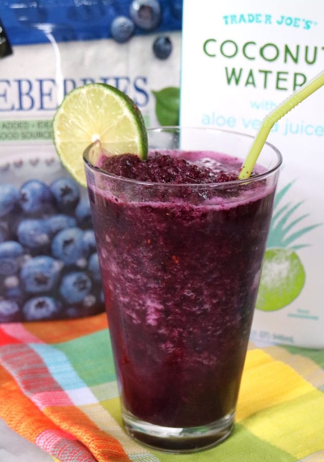 Blueberry Coconut Water Slush | The Nutrition Adventure