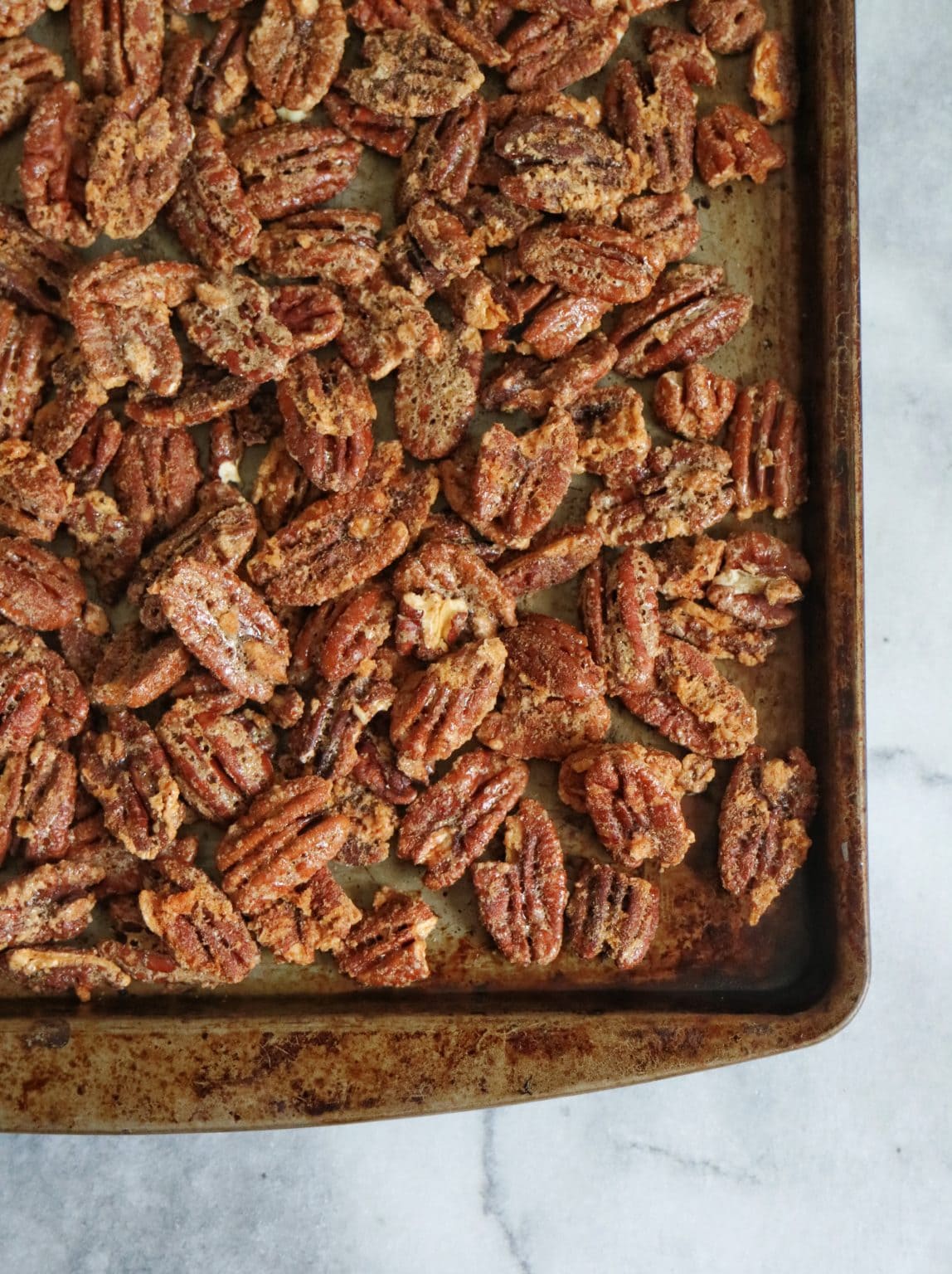 Orange & Cinnamon Roasted Pecans | The Nutrition Adventure