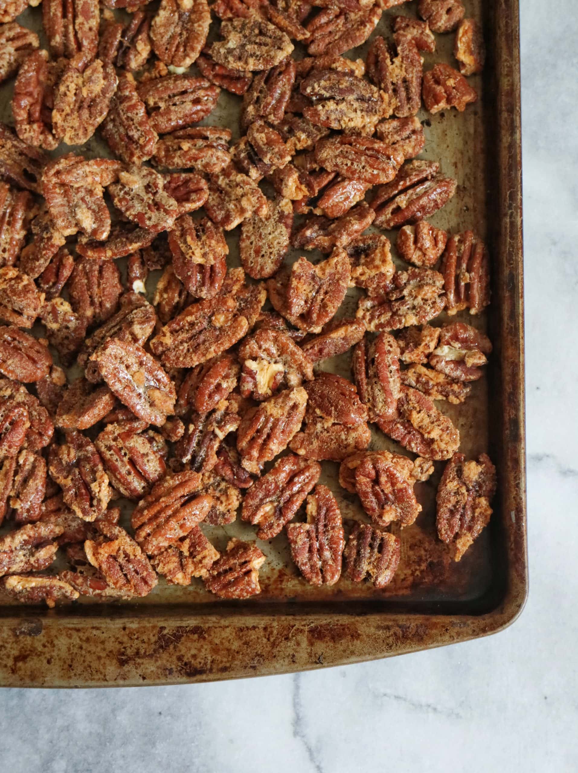 Orange & Cinnamon Roasted Pecans | The Nutrition Adventure
