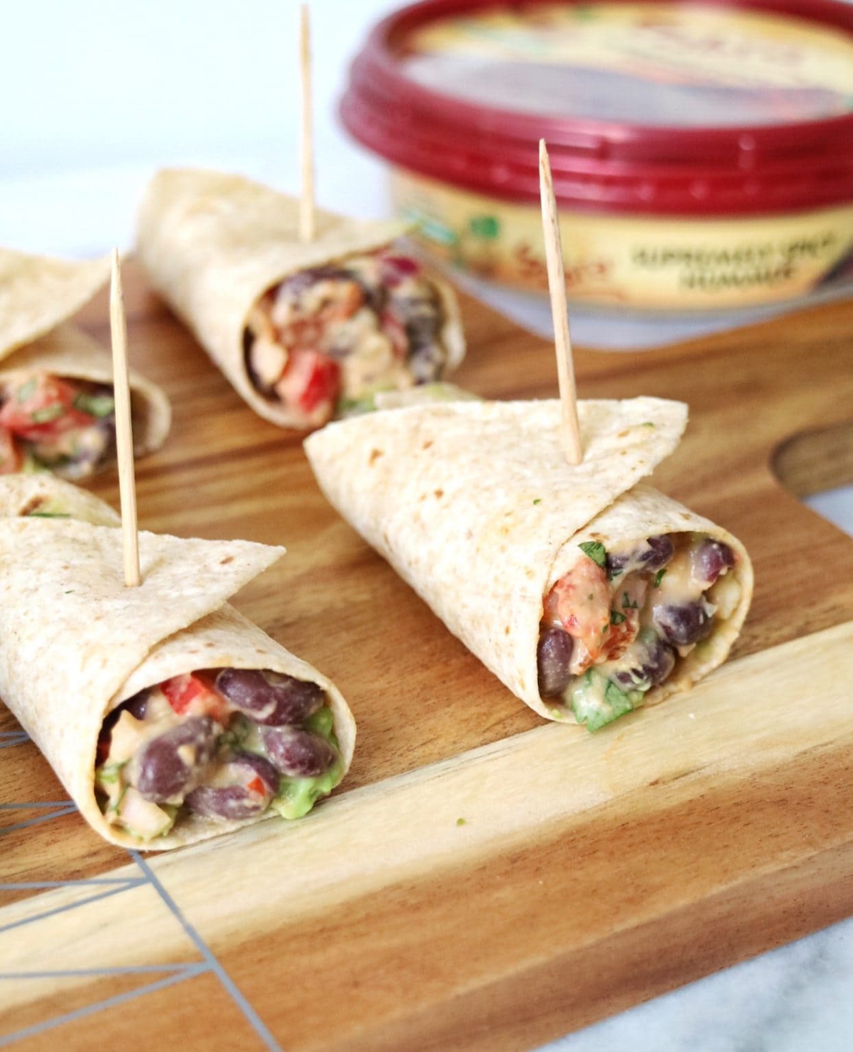 Mini Hummus Black Bean Burritos | The Nutrition Adventure