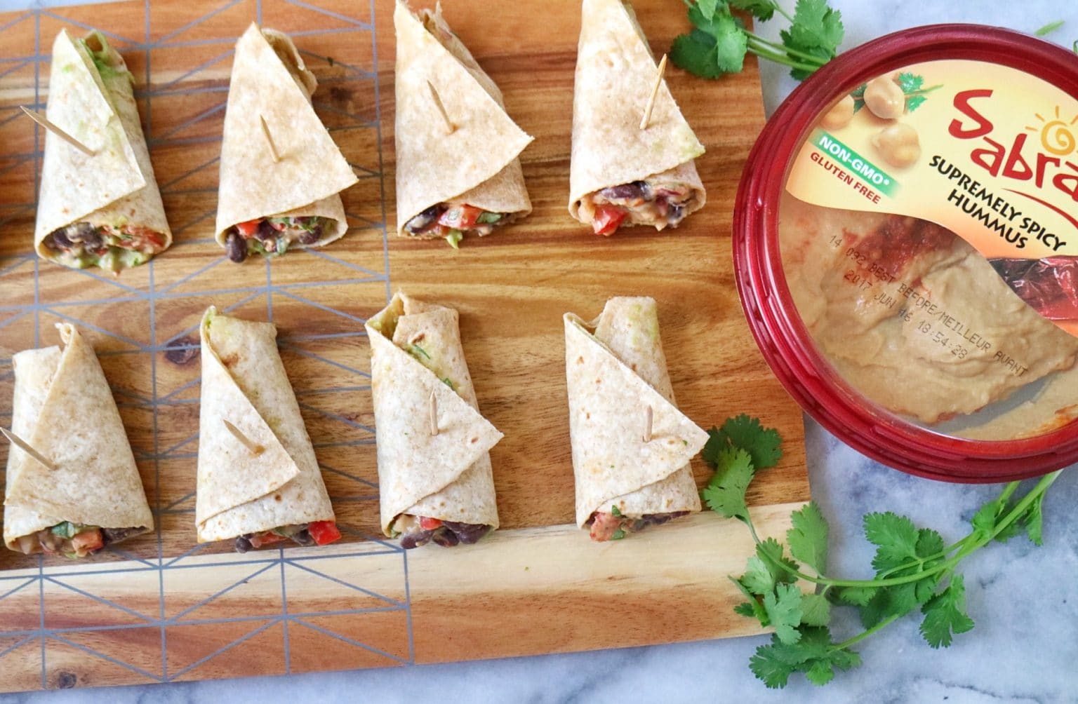 Mini Hummus Black Bean Burritos | The Nutrition Adventure