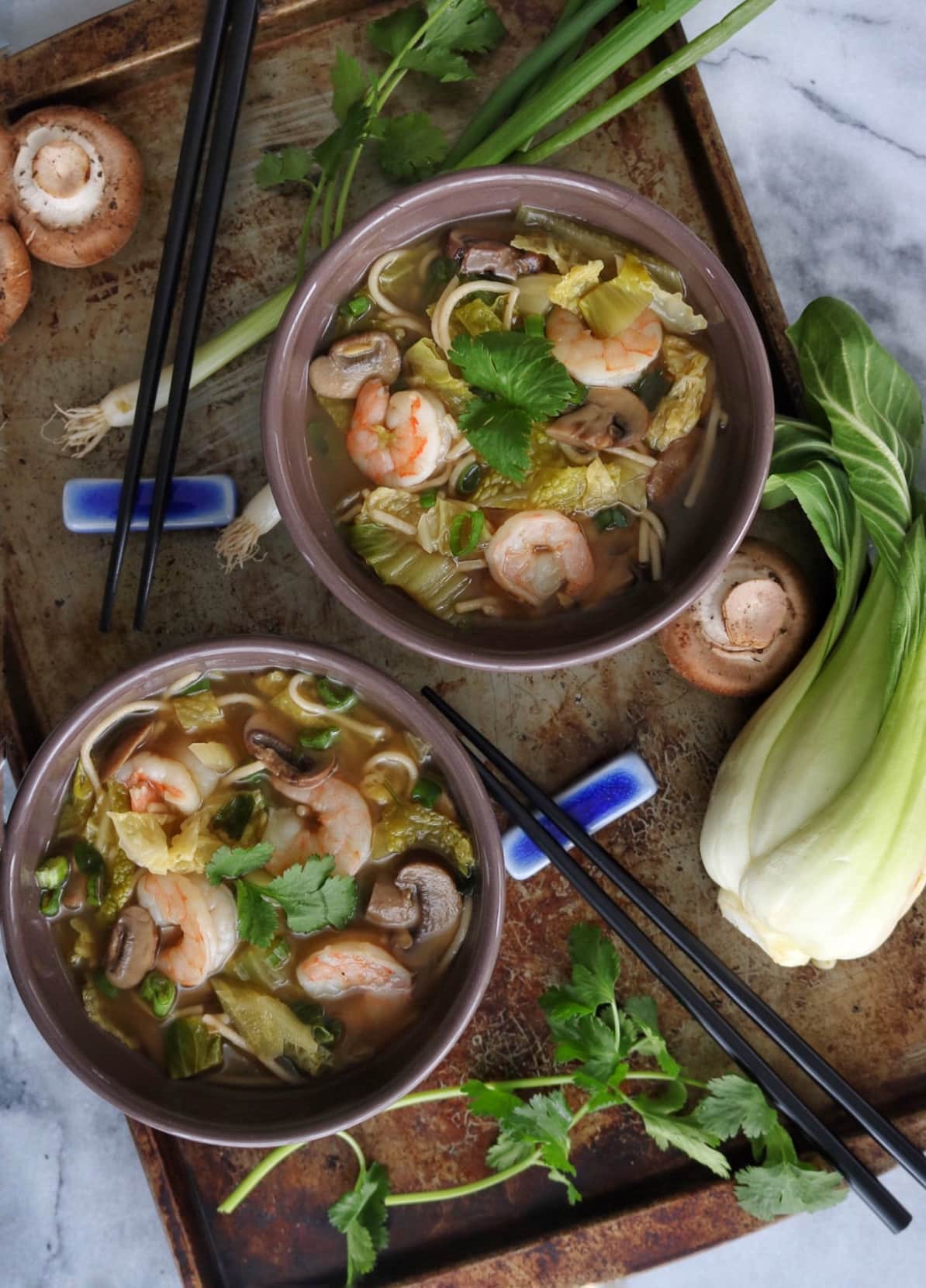 Shrimp Bok Choy Noodle Soup The Nutrition Adventure Shrimp Bok Choy Noodle Soup The Nutrition Adventure